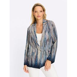 Heine Blusenblazer in rauchblau-sesam-bedruckt | Gr.: 40