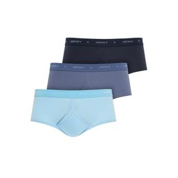 Jockey Slips Uk Classic Cotton Rib Y-Front 3 Stück in Blau/Dunkelblau | Gr.: 40
