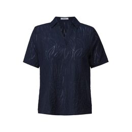 Cecil 'Blusenshirt mit Struktur' Marineblau | Gr.: L
