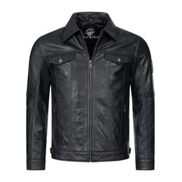 Rock Creek Lederjacke in Schwarz | Gr.: M