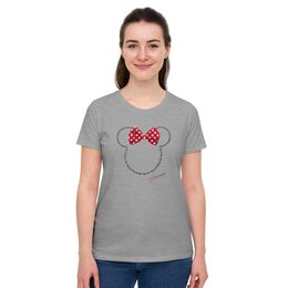 Disney Minnie Mouse T-Shirt Oberteil Oversize in grau | Gr.: L