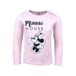 Langarmshirt Disney Minnie Mouse mit Glitzer in Rosa | Gr.: 128