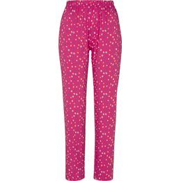 w&auml;schepur Damen Schlafanzug-Hose fuchsia-bedruckt Gr&ouml;&szlig;e 36/38