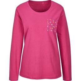 w&auml;schepur Damen Schlafanzug-Shirt fuchsia Gr&ouml;&szlig;e 48/50