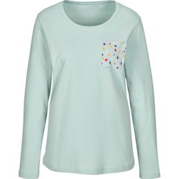 w&auml;schepur Damen Schlafanzug-Shirt kalkmint Gr&ouml;&szlig;e 40/42