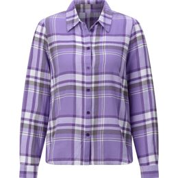 CR&Eacute;ATION L Damen Flanellbluse im garngef&auml;rbten Karomuster lila-lavendel-kariert Gr&ouml;&szlig;e 40