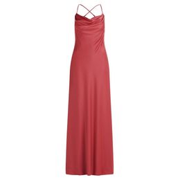 Vera Mont Abendkleid mit Wasserfallausschnitt in Bright Rust | Gr.: 38