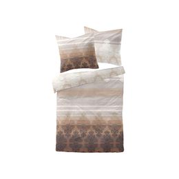Traumschlaf Bettw&auml;sche Aura in beige | Gr.: 240x220 (2x 80x80 cm)