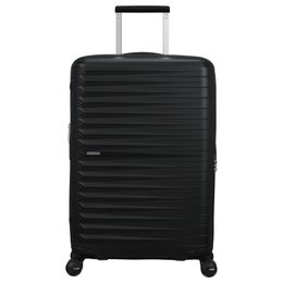 Hartschalen-Trolley American Tourister "FASTFORWARD, verschiedene Größen und Farben", Gr. B/H/T: 46cm x 68cm x 26cm 67 l, schwarz (flash schwarz), Polypropylen, unifarben, Koffer, Hartschalen-Koffer personalisierbar TSA-Schloss Volumenerweiterung