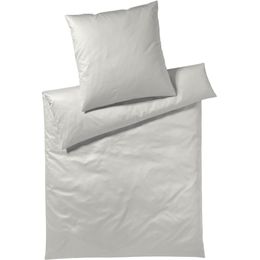 Bettwäsche Elegante "Solid Jersey", beige, B/L: 155cm x 220cm, 1 Stk., 1 Stk., Mako-Satin, B/L: 80cm x 80cm, 2 Stk., Mako-Satin, Obermaterial: 100% Baumwolle, Bettwäsche, angenehmes Hautgefühl