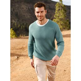 Rundhalspullover Catamaran "Pullover", Herren, Gr. 60/62, grün (jade), 50% Baumwolle, 50% Polyacryl, unifarben, Pullover