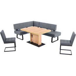 K+w Komfort & Wohnen Essgruppe K+W KOMFORT & WOHNEN "Spider II", blau (ocean 52,), H:88cm T:50cm, Sitzmöbel-Sets, langer Schenkel wahweise in 2 Breiten, 2 Freischwinger, 1 Tisch