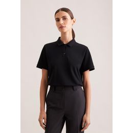 Poloshirt Seidensticker "Schwarze Rose", Damen, Gr. M, schwarz, 100% Baumwolle, unifarben, regular fit, Shirts, Polo Uni
