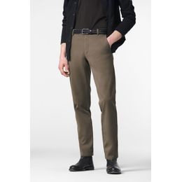 Chinos MEYER "BONN", Herren, Gr. 25, Normalgrößen, braun, 98% Baumwolle;2% Elasthan, unifarben, regular fit knöchelfrei, Hosen, aus Winter-Canvas