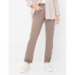 Chinohose RAPHAELA BY Brax "Style CARINA", Damen, Gr. 46, Normalgrößen, taupe, Denim/Jeans, 55% Lyocell, 42% Baumwolle, 3% Elasthan, Hosen