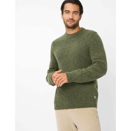 Strickpullover Brax "Style BUDDY", Herren, Gr. L (52), olivgrün, Strick, 70% Wolle, 30% Polyamid, Pullover