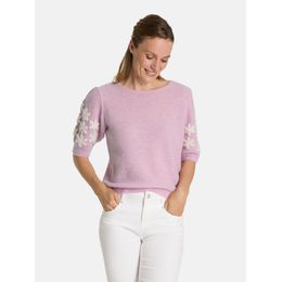 LIEBLINGSST&Uuml;CK Kurzarmpullover LIEBLINGSST&Uuml;CK "ZerdaliL", Damen, Gr. 44, 326, fresh rose, 40% Polyamid, 30% Wolle, 30% Alpaka, normal, Rundhals, Pullover, mit Alpakawolle und Wolle