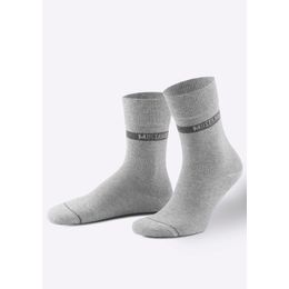 Socken Mustang, Damen, Gr. 1/39, grau (grau, sortiert), 73% Baumwolle, 23% Polyester, 2% Elasthan, 2% Polyamid, 55% Baumwolle, 41% Polyester, 2% Elasthan, 2% Polyamid, Socken Socken