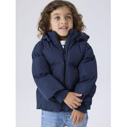 Steppjacke name it "NMNMUSK PUFFER JACKET TB", Jungen, Gr. 104, navy blazer, Web, Obermaterial: 100% Polyester, unifarben, regular fit normal, Jacken