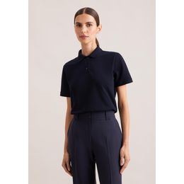 Poloshirt Seidensticker "Schwarze Rose", Damen, Gr. L, blau (navy), 100% Baumwolle, unifarben, regular fit, Shirts, Polo Uni