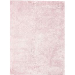 Hochflor-Teppich my home "Carla" Gr. 2, rosa (hellrosa), B:80cm H:40mm L:150cm, Kunstfaser, Teppiche, super soft, Teppich in Pastell-Farben