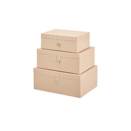 Höffner Aufbewahrungsboxen 3er-Set beige Papier Maße (cm): B: 33,2 H: 14,8 T: 25.2 » Höffner