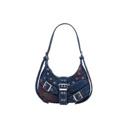 Desigual Schultertasche Damen Gr&ouml;&szlig;e One Size dunkelblau / braun