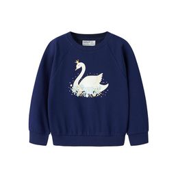 name it Sweatshirt 'NMFVENUS' Mädchen Größe 92 blau / hellblau / gelb / weiß