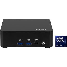 MSI Mini-PC »Cubi NUC AI 1UMG-021DE« schwarz 2x HDMI, USB-A, USB-C, Thunderbolt 4, LAN