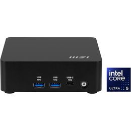 MSI Mini-PC »Cubi NUC AI 1UMG-023DE« schwarz 2x HDMI, USB-A, USB-C, Thunderbolt 4, LAN