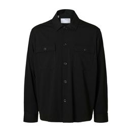 Selected Button Up Shirt 'SLHLorent' male Black size L