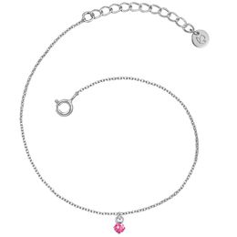 Glanzstücke München GLANZSTÜCKE MÜNCHEN Gliederarmband »GSM2017« Motiv Herz silber + rosa none Glamouröses Armband für Damen