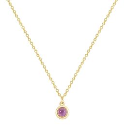 Glanzst&uuml;cke M&uuml;nchen GLANZST&Uuml;CKE M&Uuml;NCHEN Kette mit Anh&auml;nger &raquo;AV272&laquo; mit Amethyst gelbgold 40,0 cm Basiskette + 5,0 cm Verl&auml;ngerung Kette mit Edelstein-Anh&auml;nger f&uuml;r Damen