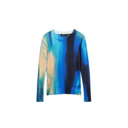 Desigual Pullover Damen Größe XL beige / blau / nachtblau / hellblau / grün