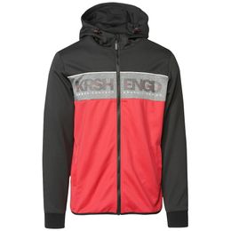 KOROSHI Jacke Herren Größe XL graumeliert / knallrot / schwarz / weiß