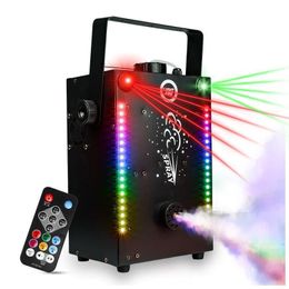 LIGHT4ME FOG LASER Nebel LED Laser Effekt mit Timer-Fernbedienung