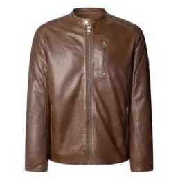 Pepe Jeans f&uuml;r Herren. PM4027178 Braune Joey-Jacke (L), L&auml;ssig, Leder