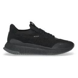 BOSS f&uuml;r Herren. 50523113 TTNM EVO Sneakers mit gestricktem Oberteil Schwarz (47), Wohnung, Schn&uuml;rsenkel, L&auml;ssig