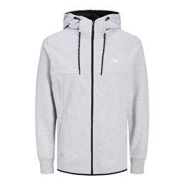 Jack & Jones JACK & JONES Sweatjacke 'Air' Herren Größe XXL graumeliert / schwarz / weiß