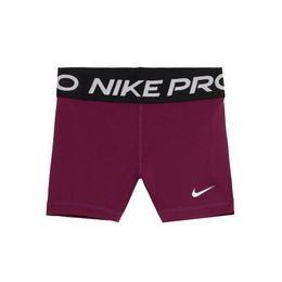 Nike Sportshorts 'Pro' Mädchen Größe 147/158 hellgrau / bordeaux / schwarz / weiß