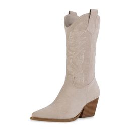 VAN HILL Stiefel 'Ella' Damen Größe 37 beige / hellbeige Winterschuhe