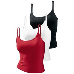 Vivance Unterhemd Damen Größe XS rot / schwarz / weiß