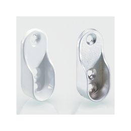 Hettich Schrankrohr-Lager 9079719 f&uuml;r Kleiderstange 30x15mm aluminiumoptik)