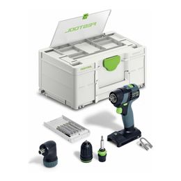 FESTOOL TXS 18-Basic-Set Akku-Bohrschrauber - 18 V bürstenlos 30 Nm 2x 3 Ah Ladegerät Systainer 577335)