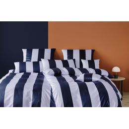 Bettwäsche Elegante "Duo", lila, B/L: 155cm x 220cm, 1 Stk., 1 Stk., Mako-Satin, B/L: 80cm x 80cm, 2 Stk., Mako-Satin, Obermaterial: 100% Baumwolle, Bettwäsche, angenehmes Hautgefühl