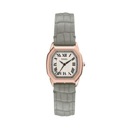 Quarzuhr Fossil "HARLOW", gold (grau, rosegoldfarben), Armbanduhren, Damen, Armbanduhr, Damenuhr, Lederarmband, analog