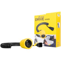 Strom-Adapterkabel Schellenberg "für Garagentorantriebe Smart Drive L und XL", gelb (gelb, schwarz), Kunststoff, Adapter, Spiralkabel 2,8 m lang, vielseitig einsetzbare Zusatzsteckdose