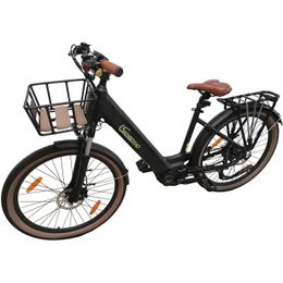Fahrradkorb SACHSENRAD "Fahrradkorb für C5 F6 R8 Flex III", schwarz, braun, Taschen, Kinder, B/H/T: 36cm x 18cm, Materialmix, B:36cm H:18cm