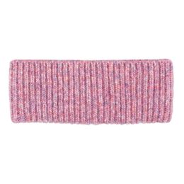Stirnband CAPO, Damen, rosa (rosé), Strick, Materialmix, unifarben, Mützen, Melange-Optik, Rippenstrick, Wollanteil