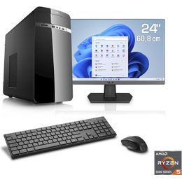 CSL Gaming-PC-Komplettsystem "Sprint V28911", Energieeffizienz: E (A-G), schwarz, Microsoft Windows 11 Home (64 Bit), 8 GB RAM 500 GB SSD, Computer_Komplettsysteme